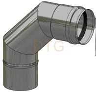 System kominkowy Kolano spalinowe 90 fi100/ DE DIETRICH 84887630A - Opinie i ceny na Ceneo.pl