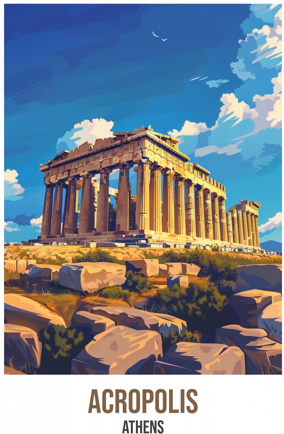 Zakito Posters Plakat 40X55Cm Acropolis Athens - Opinie i atrakcyjne ...