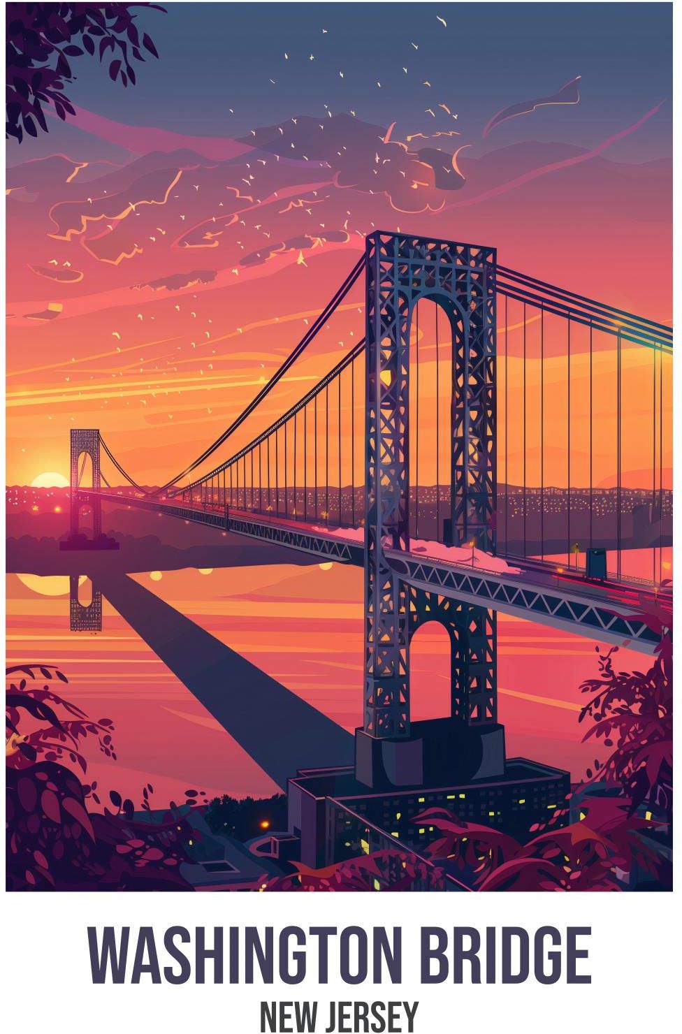 Zakito Posters Plakat 20X30Cm Washington Bridge New Jersey - Opinie i ...