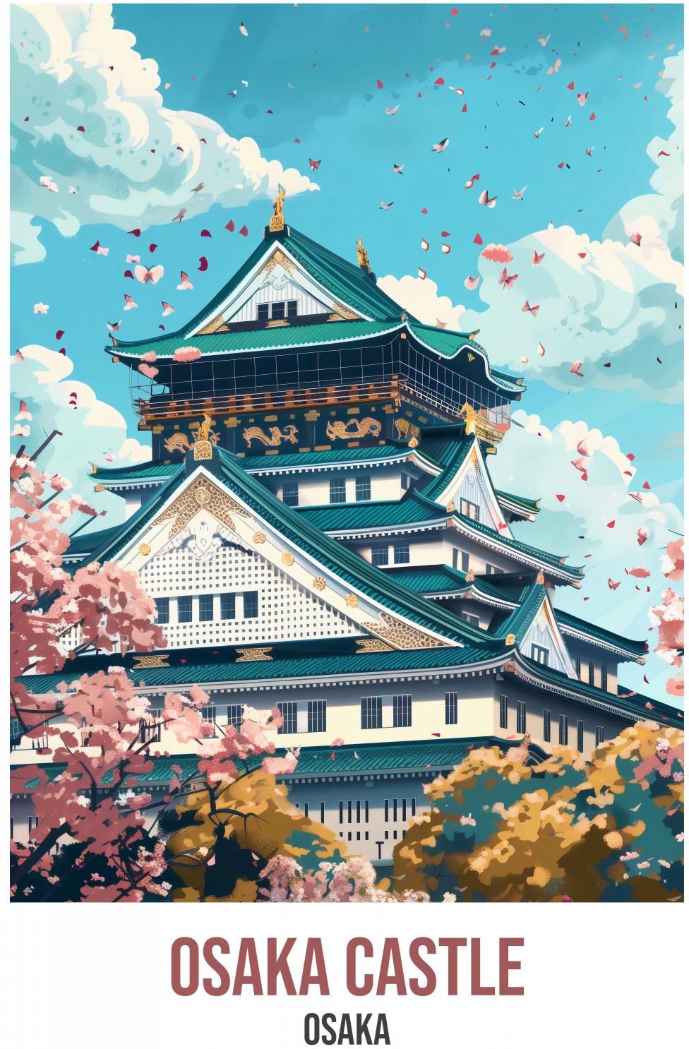 Zakito Posters Plakat 30X40Cm Osaka Castle Osaka - Opinie i atrakcyjne ...