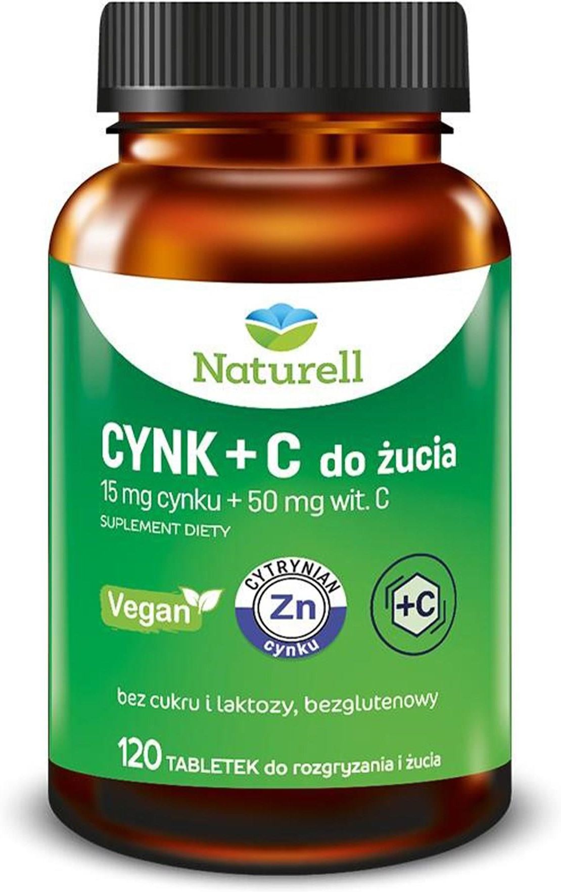 Naturell Cynk+C Tabletki do rozgryzania i żucia 120 szt. - Opinie i ...