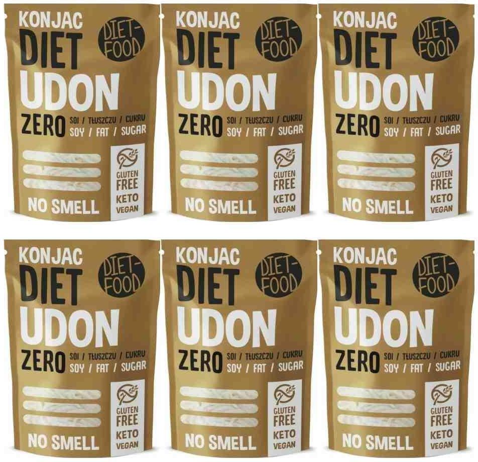 Mipama 6 X Makaron Konjac Udon Bezglutenowy 270g 200g Diet Food - Ceny i opinie - Ceneo.pl
