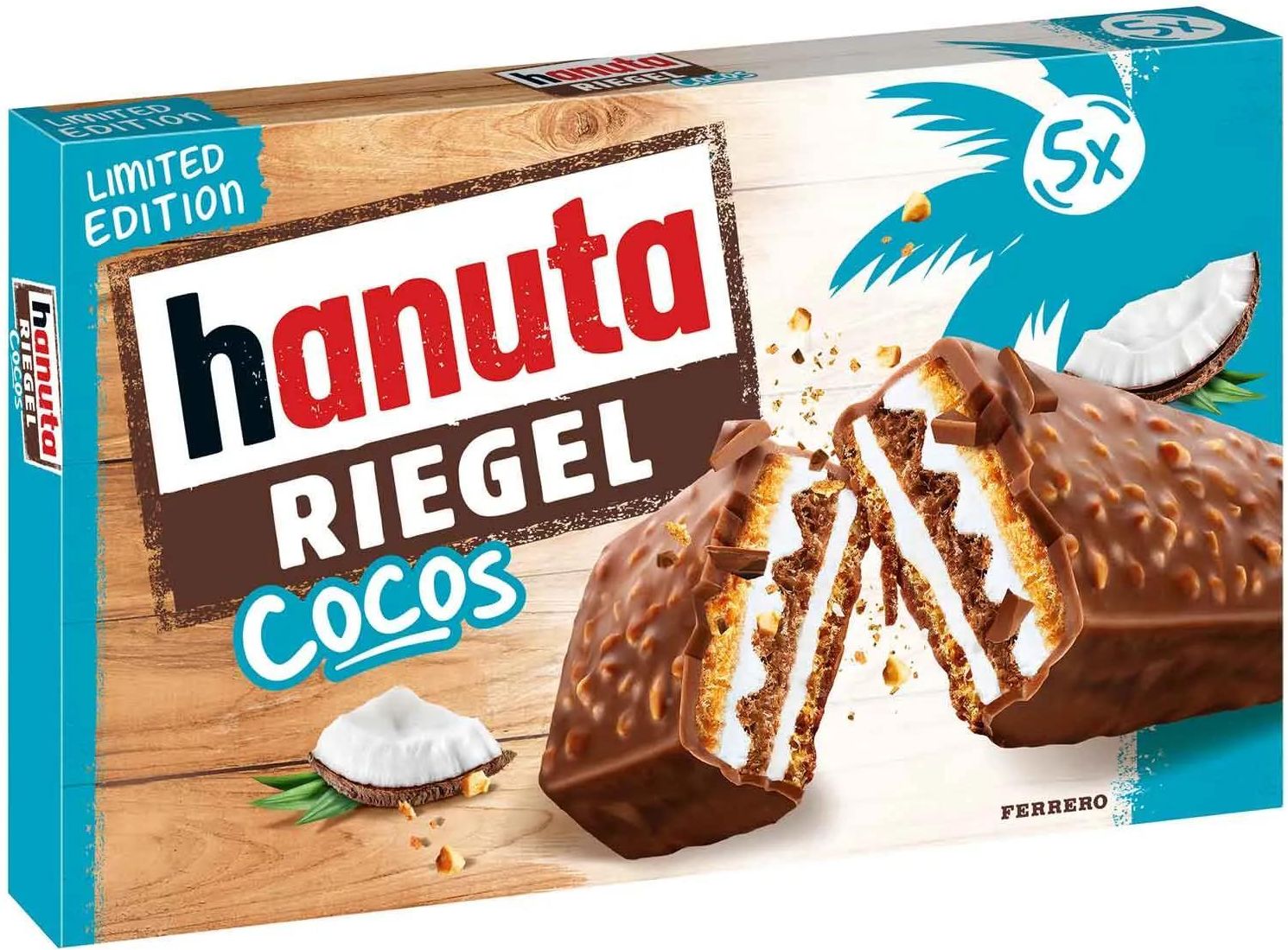 Ferrero Hanuta Riegel Cocos Batoniki Kokosowe 172,5g - Ceny i opinie ...