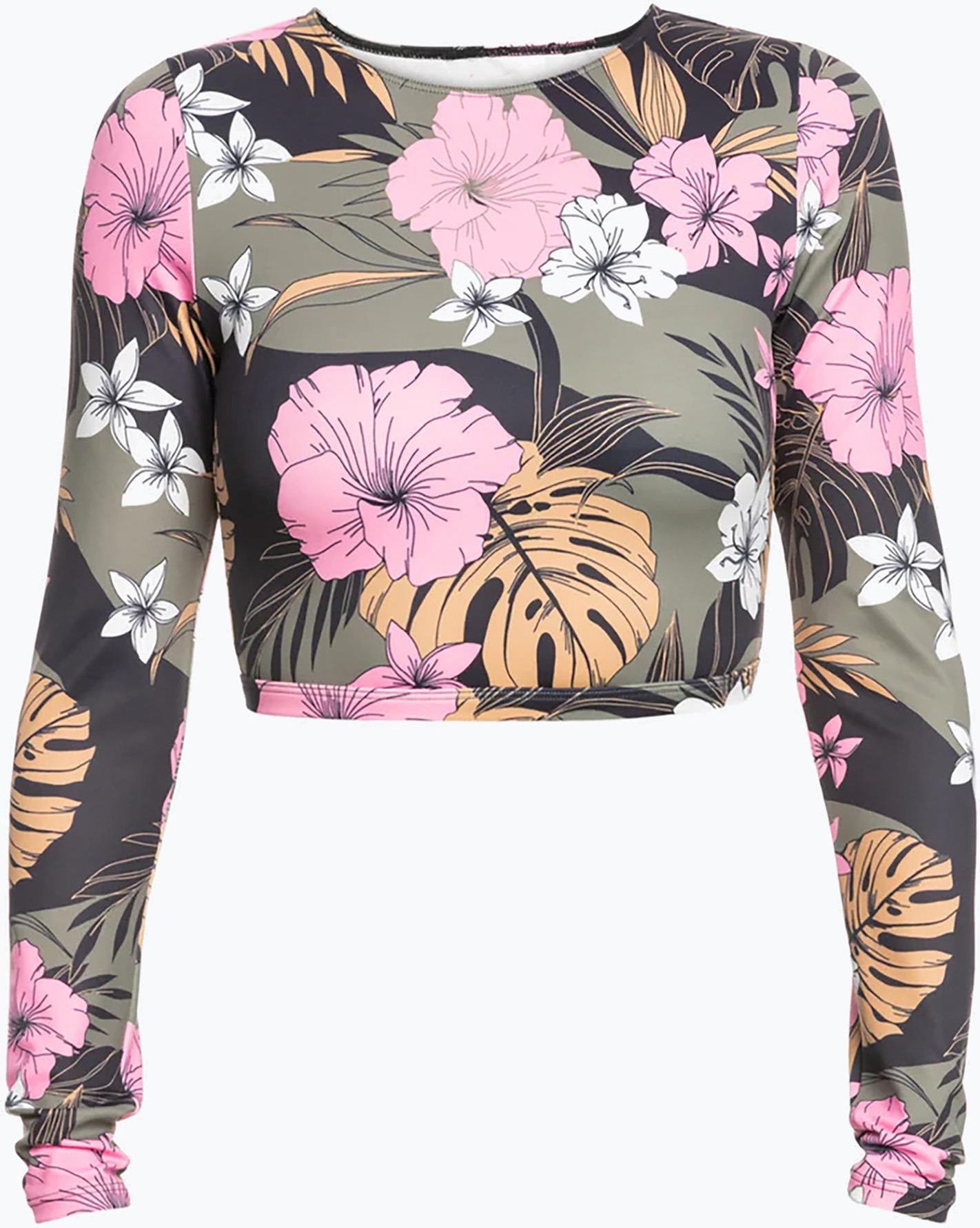 Longsleeve do pływania damski Roxy Pro Nose Ride Crop Lycra anthracite ...