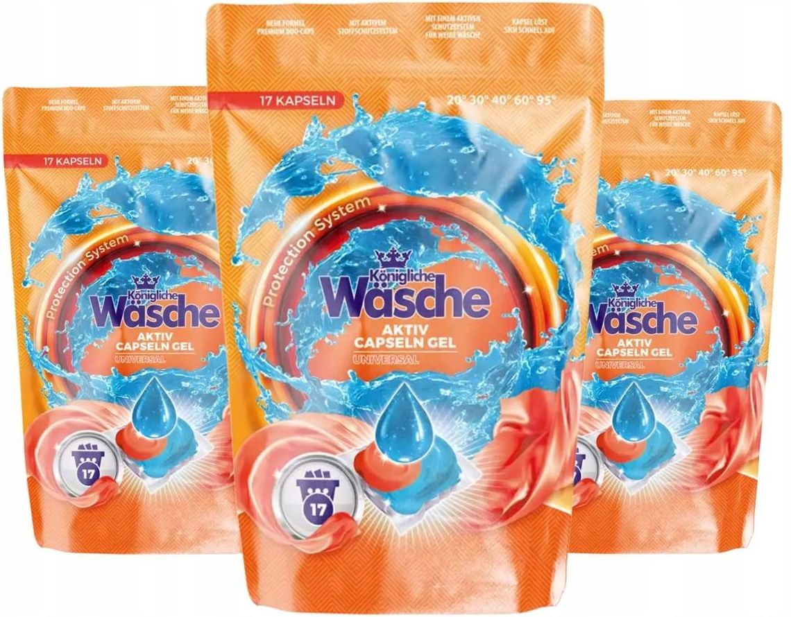Konigliche Wasche Kapsułki Do Prania Duocaps Universal 3X17Szt ...