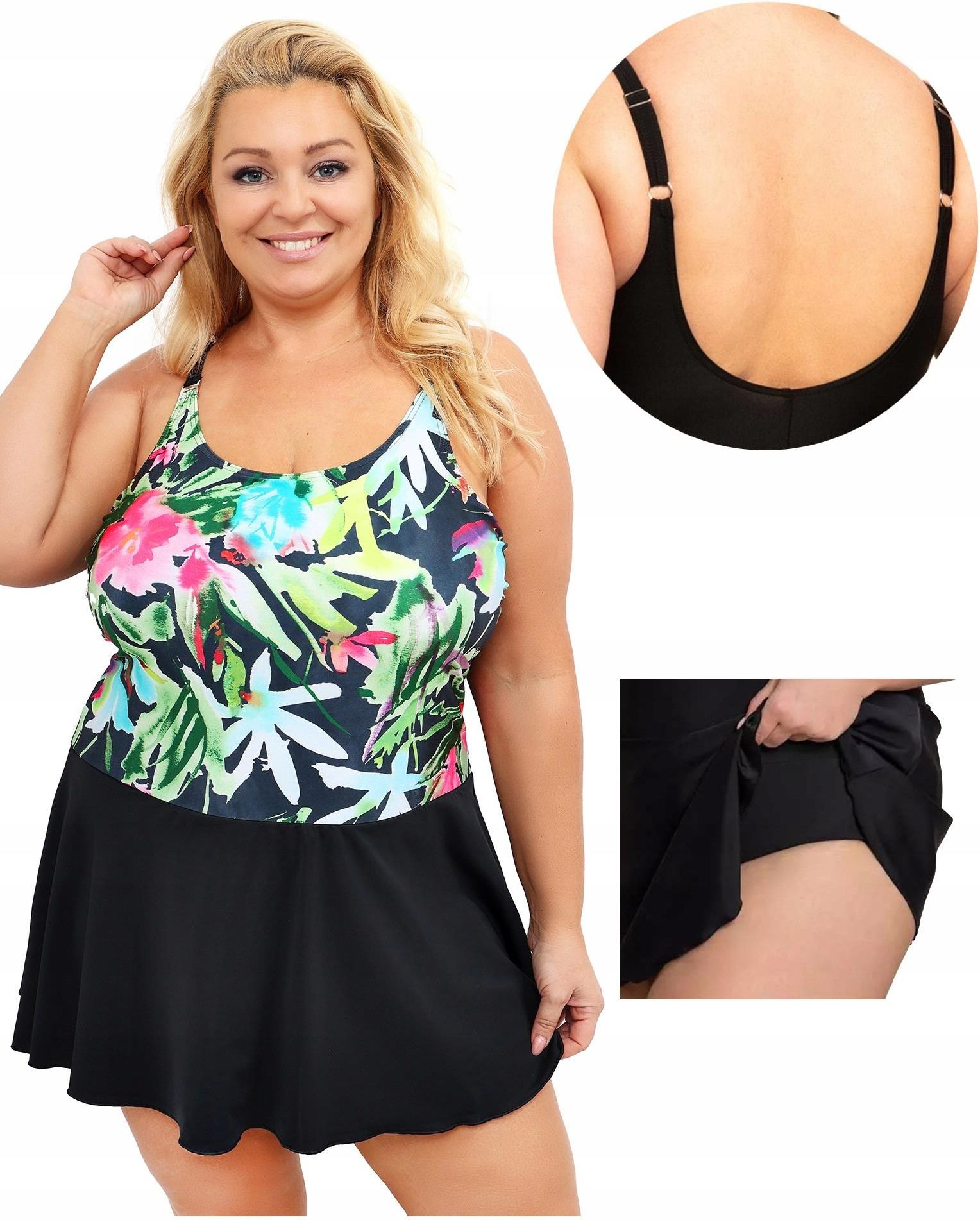 Jednoczęściowe Tankini Kąpielowe Duże Rozmiary 6XL Kostium Kąpielowy 56 58 - Ceny i opinie ...