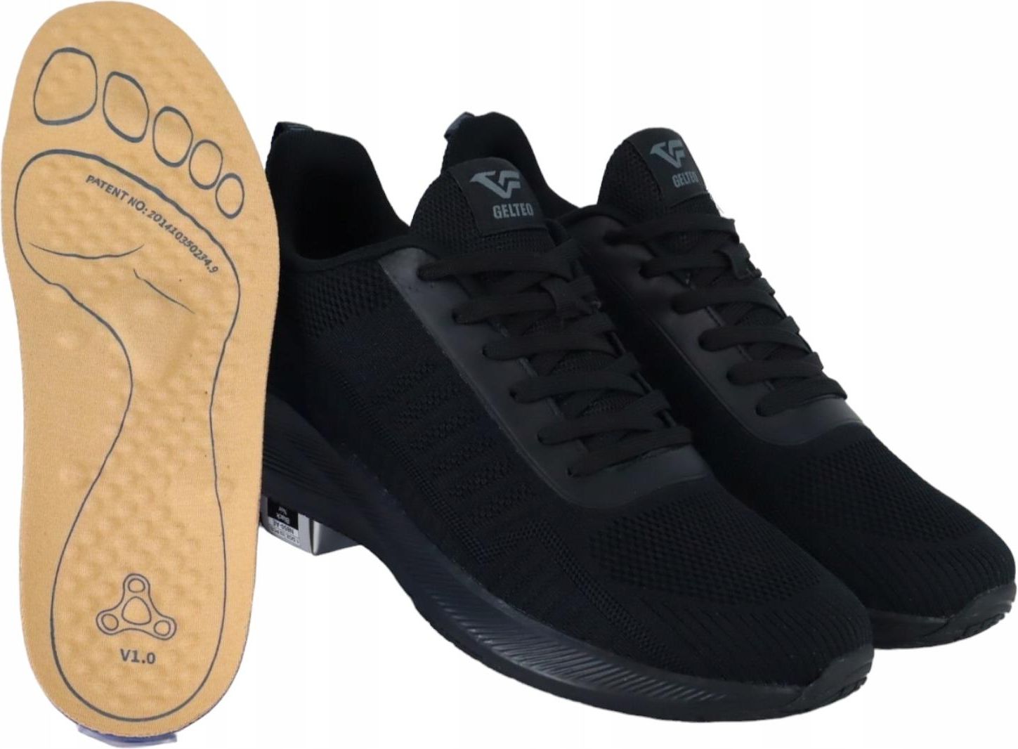 Buty Męskie Sneakersy Sportowe Materiał Wkładka do Masażu Stóp R41 ...