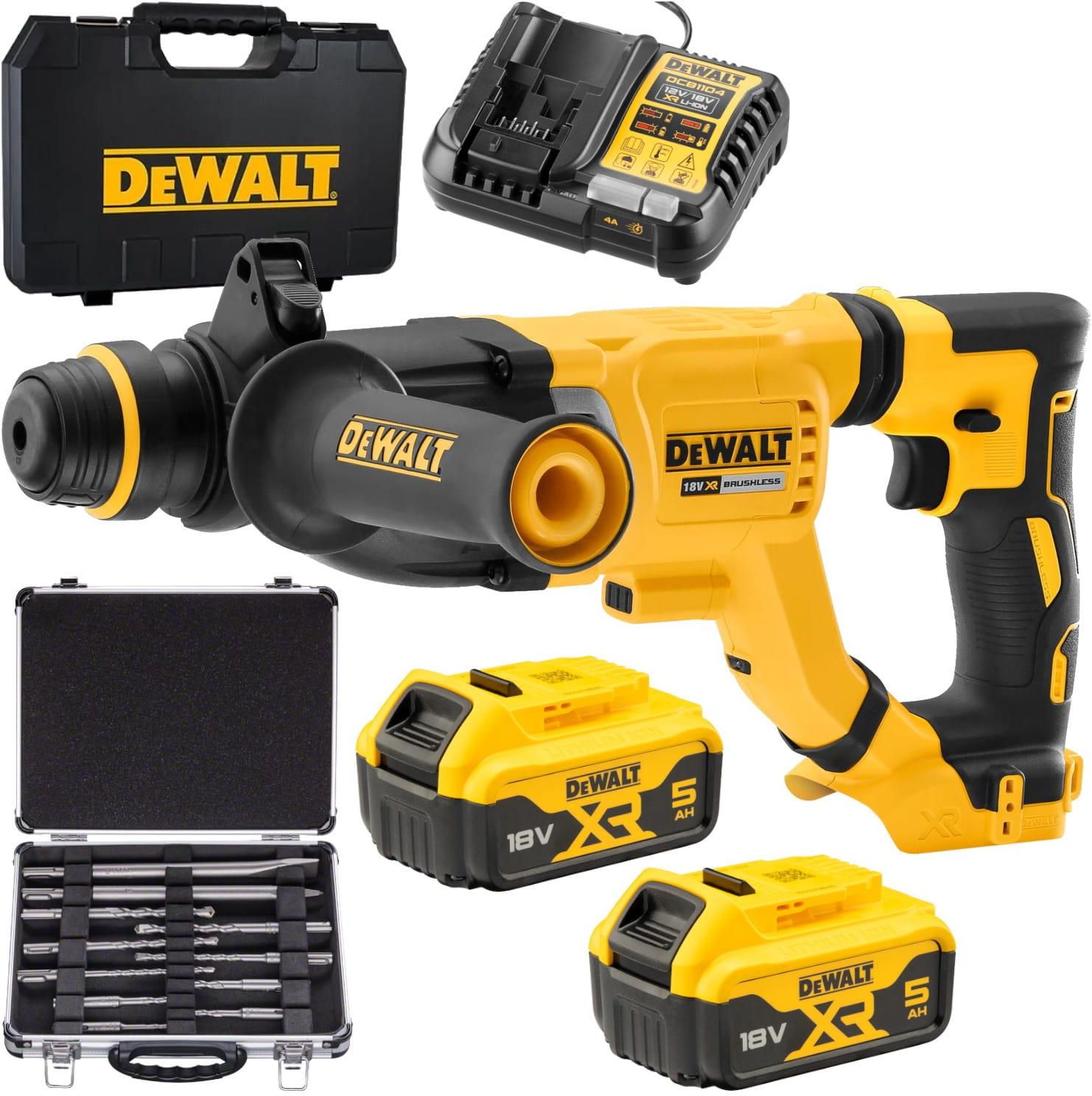 Młotowiertarka DEWALT DCH263 Młotowiertarka SDS+ 18V 2x 5Ah ładowarka ...