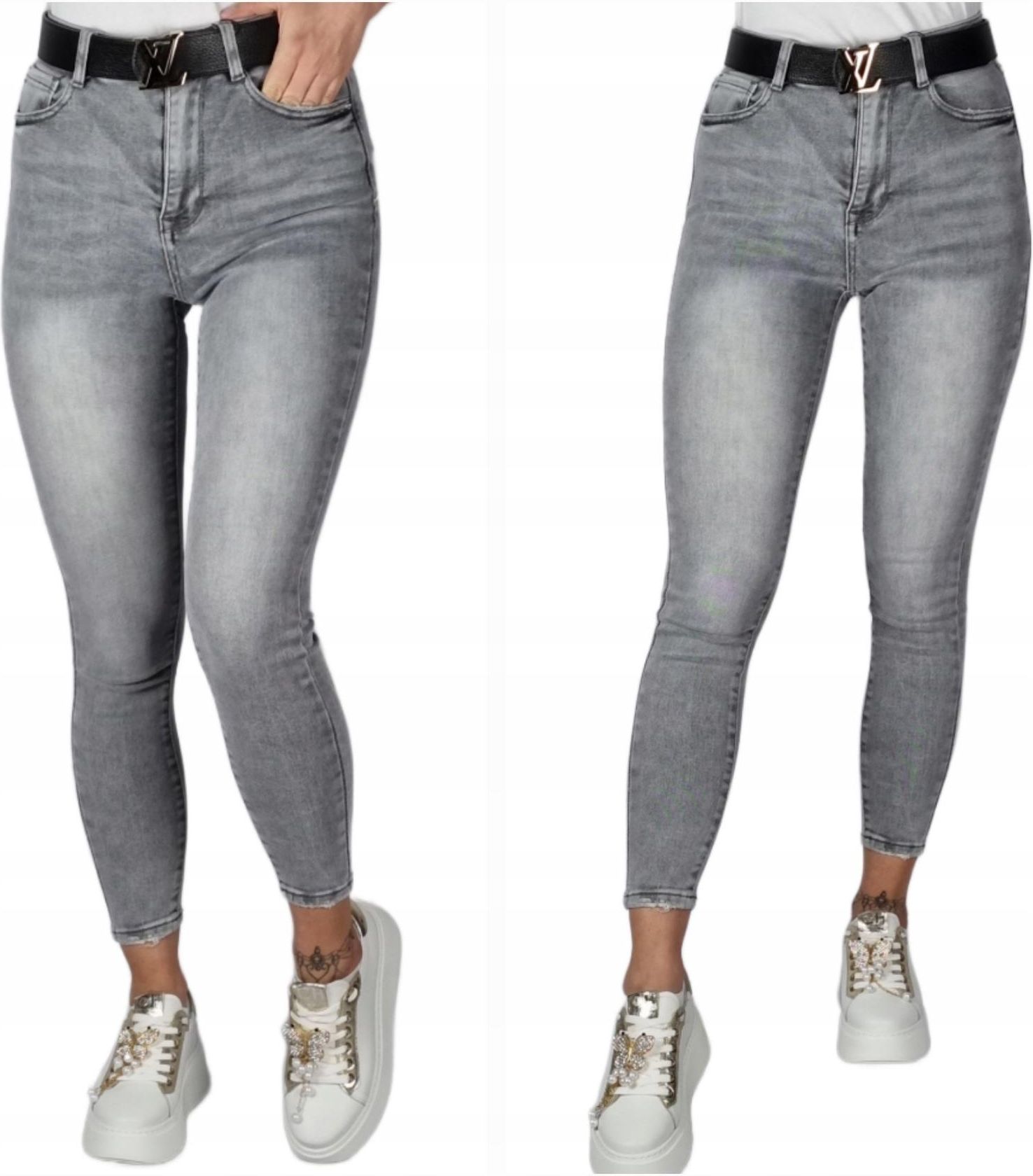 Laulia Spodnie Jeansowe Szare Klasyczne Rozmiar M - Ceny i opinie - Ceneo.pl