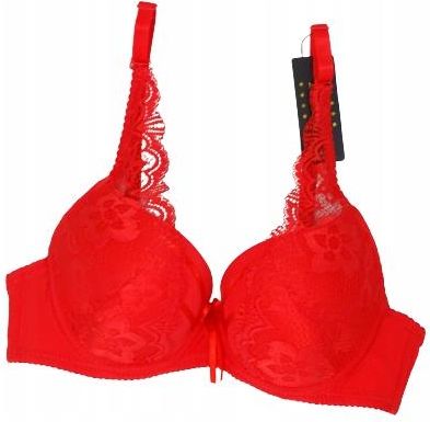 80B Piękny koronkowy biustonosz push-up stanik push B80 czerwony - Ceny i opinie - Ceneo.pl
