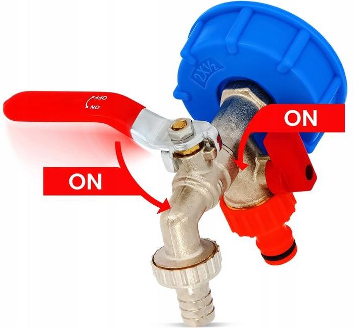 Stylizer Zawór Mauzera Kran Czerpalny Zbiornika Ibc 1000L 3/4X1/2 Szybkozłączka Wąż ...