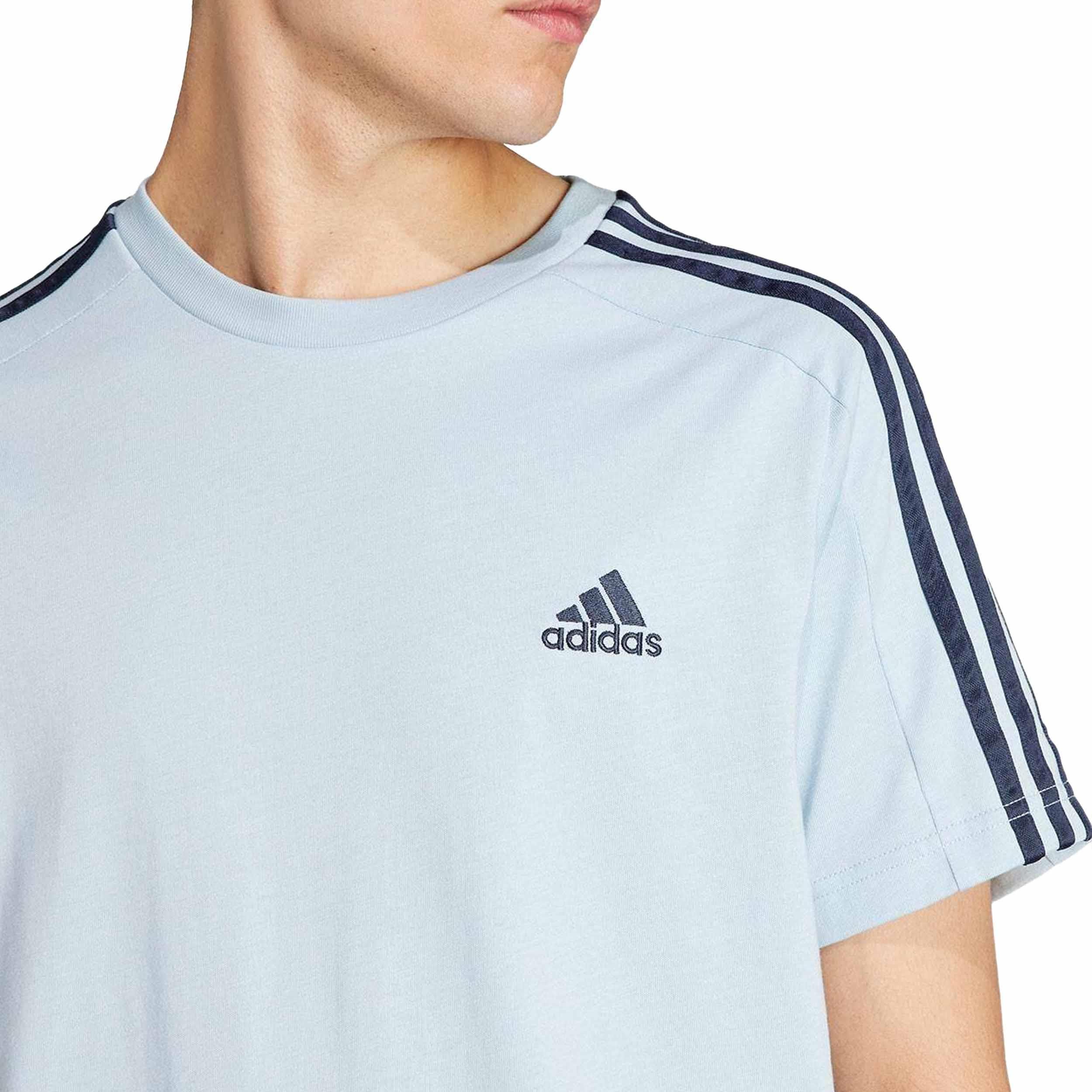 Adidas 3-STRIPES T-shirt IS1332 Męska Koszulka Bawełniana Niebieska ...