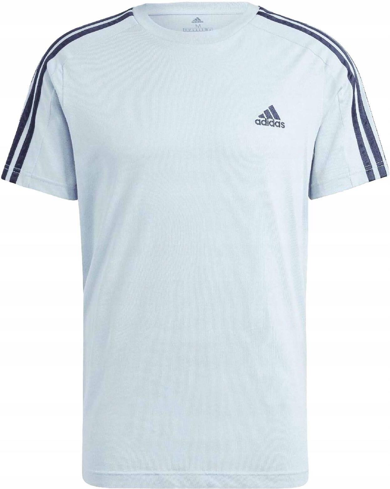 Adidas 3-STRIPES T-shirt IS1332 Męska Koszulka Bawełniana Niebieska ...