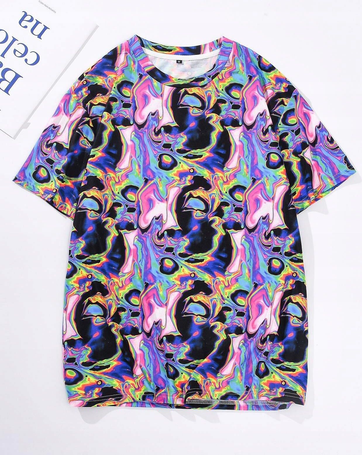 Shein pre Luźny T-shirt Wzór Okrągły Dekolt XXL NI3 - Ceny i opinie - Ceneo.pl