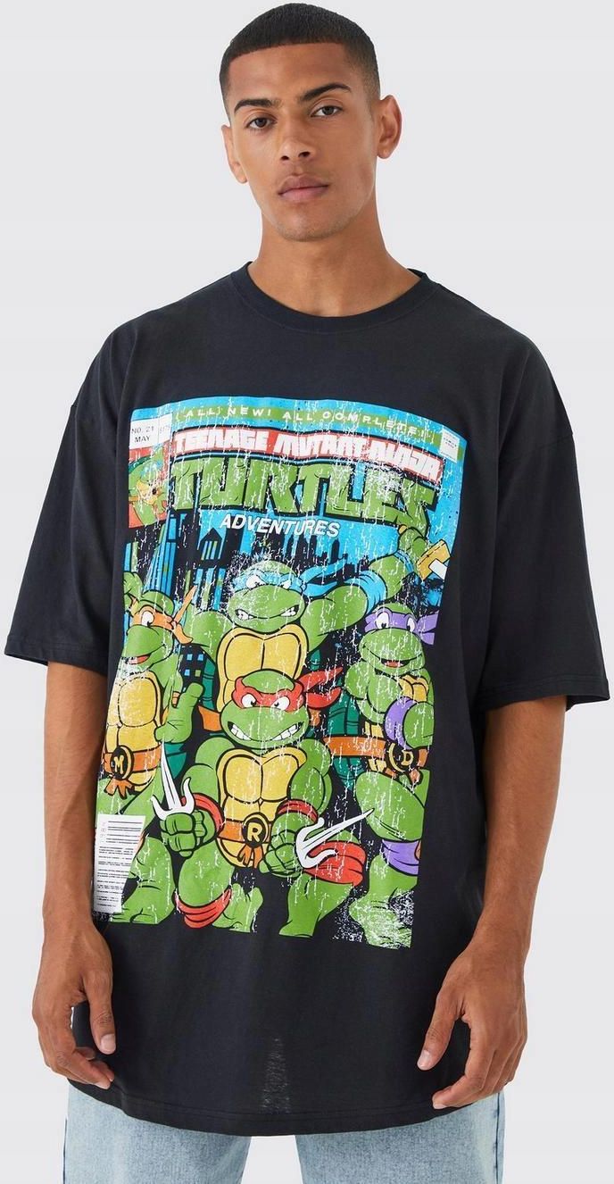 Ninja Turtles 25V NG2__S Boohoo Czarny T-shirt Oversize - Ceny i opinie ...