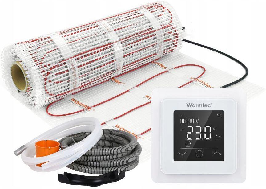 Ogrzewanie podłogowe Warmtec Mata Grzewcza Pod Płytki 1,5m2 170W/m2 Ds2-15/Zts + Wifi Ds215Ztsbb ...