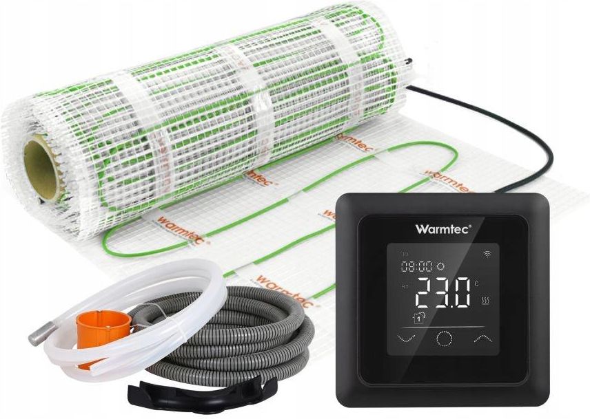 Ogrzewanie podłogowe Warmtec Mata Grzewcza Pod Płytki 12m2 100W/m2 + Wifi Dse-120/Zts ...