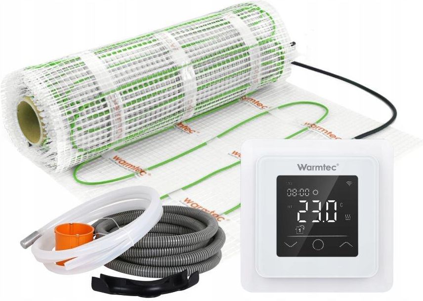 Ogrzewanie podłogowe Warmtec Mata Grzewcza Pod Płytki 12m2 100W/m2 Dse-120/Zts + Wifi ...