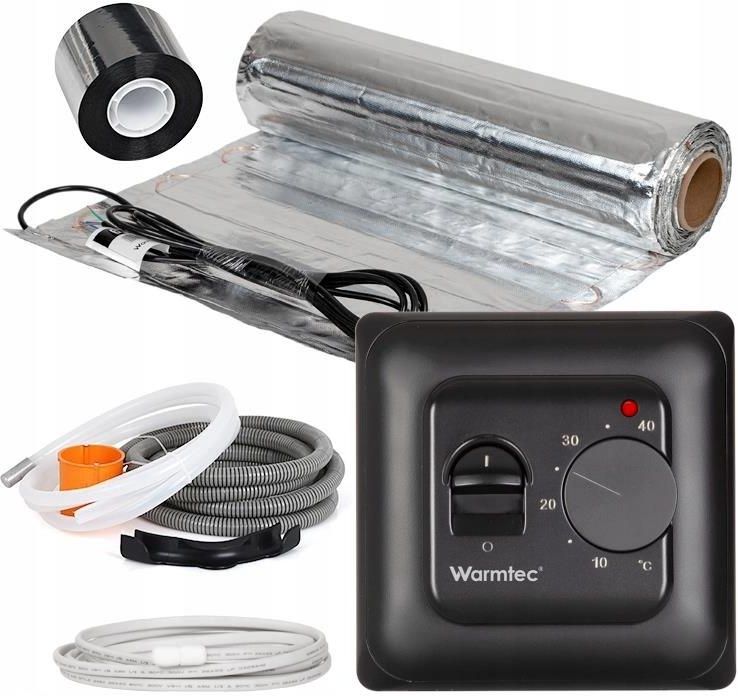 Ogrzewanie podłogowe Warmtec Mata Grzewcza Pod Panele Zestaw 8m2 150W/m2 Al-80/T73-Cc Al80T73Cc ...