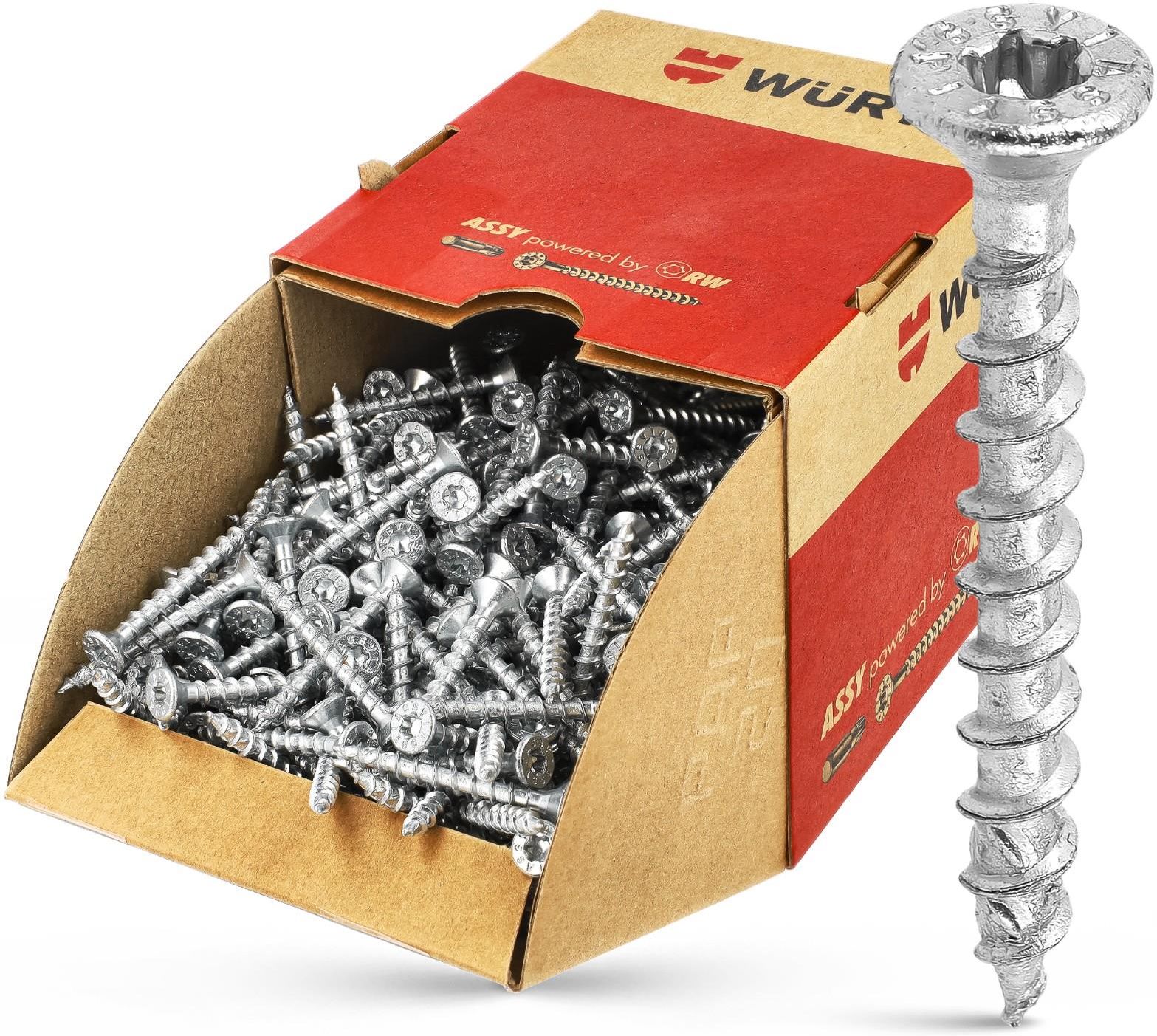 Wurth Wkręty Wkręt Meblowy Do Zawiasów Drewna Płyt 4x35 Assy 4Cs ...