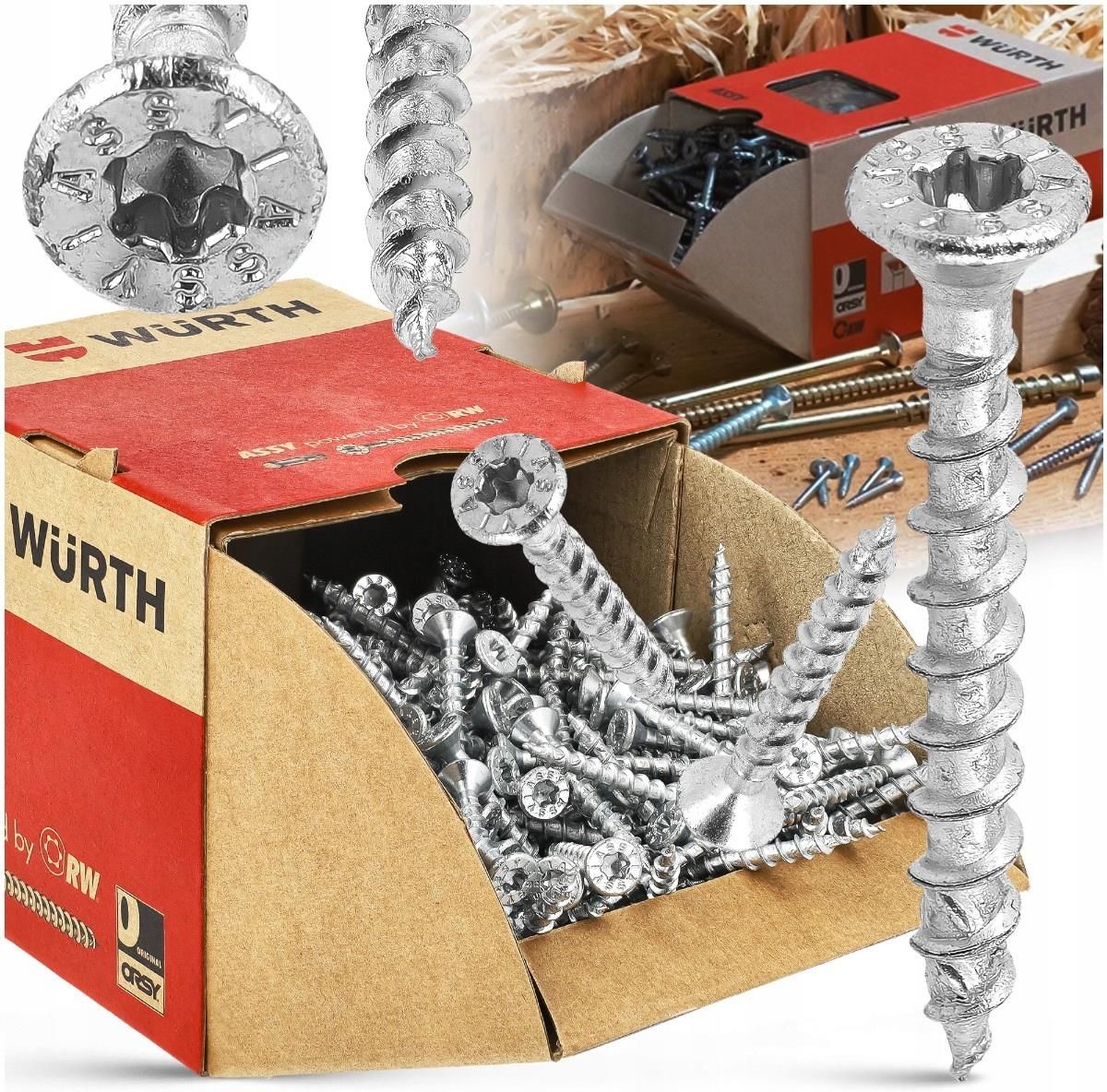 Wurth Wkręty Wkręt Meblowy Do Zawiasów Drewna Płyt 4x35 Assy 4Cs ...