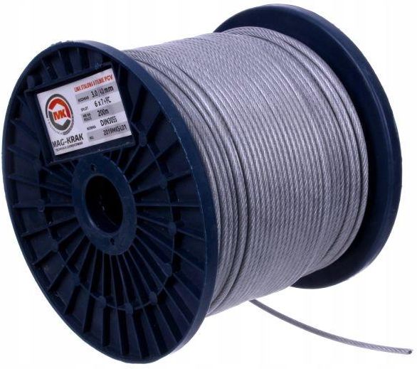 Mag-Krak Linka Stalowa W Otulinie Pcv 2mm Rolka 500m - Opinie i ceny na Ceneo.pl