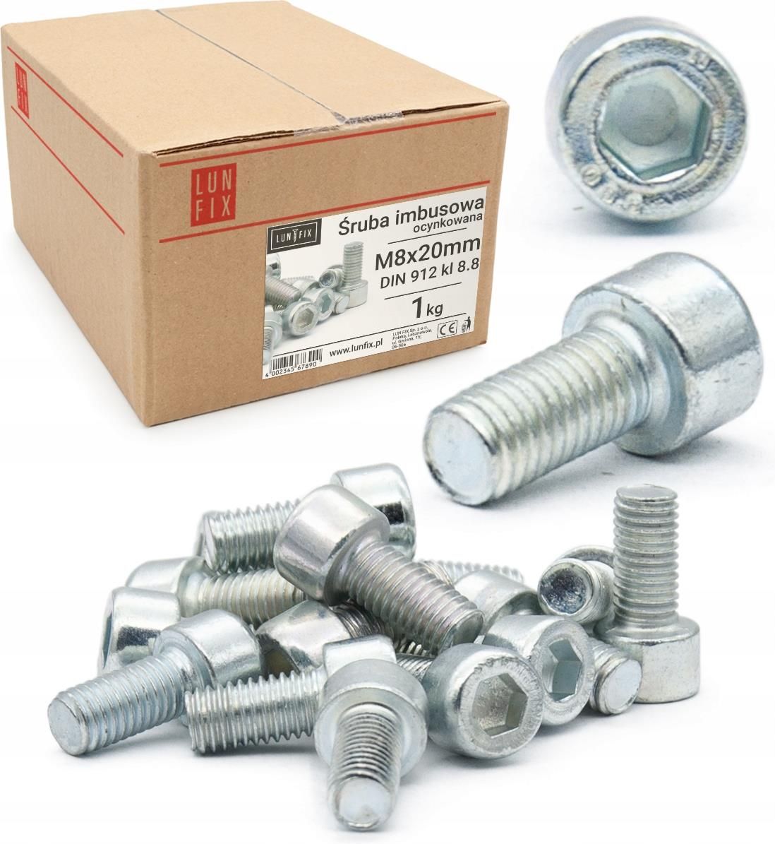 Lunfix M8x20 Śruba Imbusowa Walcowa Din 912 Kl. 8.8 Ocynk. Ocynkowana - Opinie i ceny na Ceneo.pl