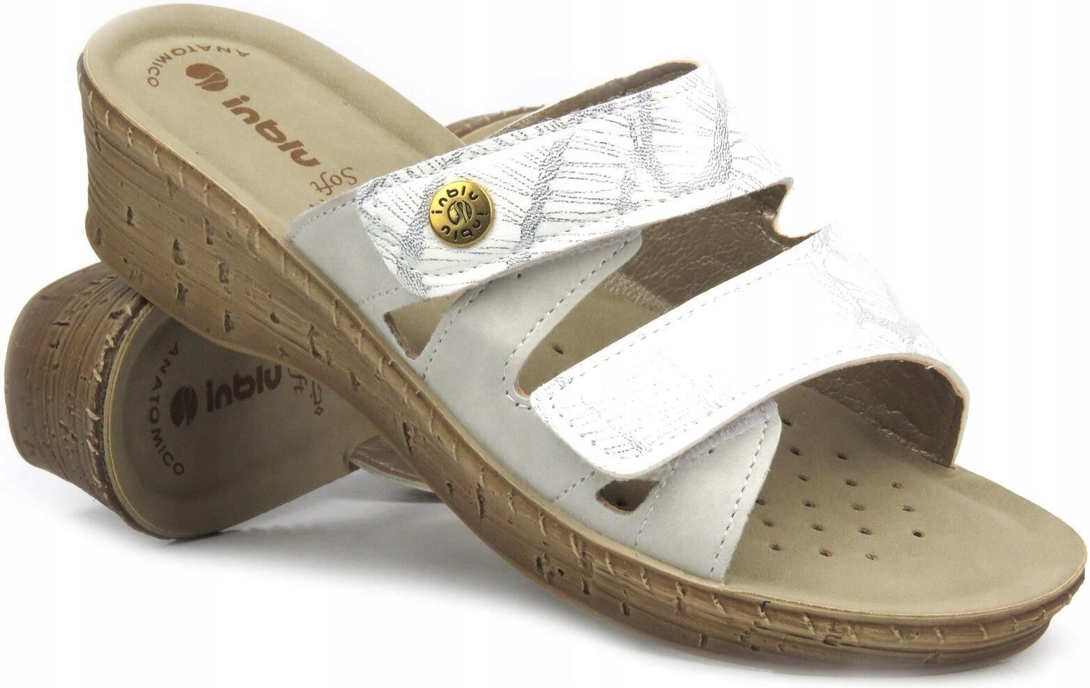 Klapki Damskie Inblu 28 Skóra Ekologiczna Rzep Białe - Ceny i opinie ...