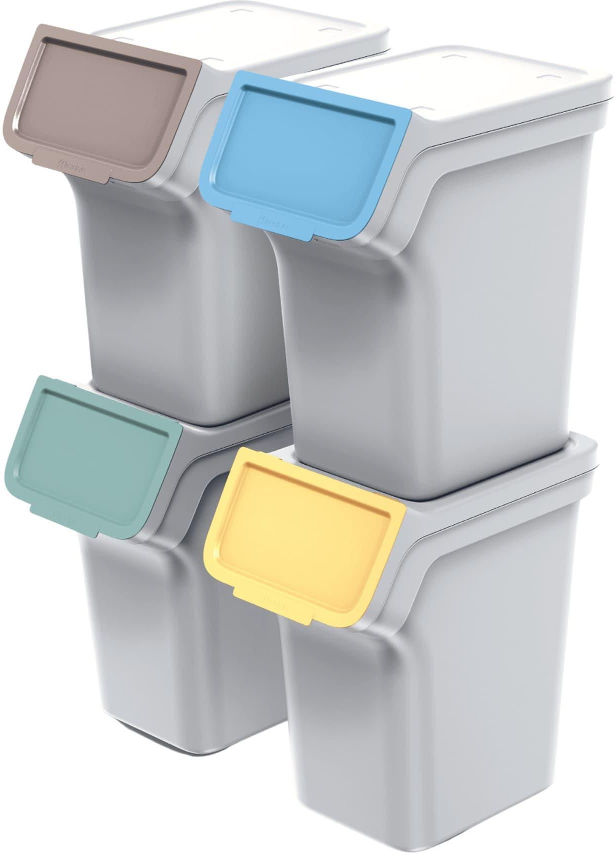 Prosperplast Kosze Na Śmieci Stackbox Q Set Popielaty 20L Keden ...