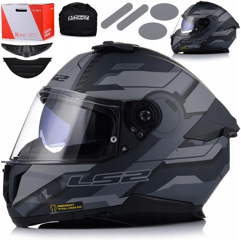 Kask motocyklowy Ls2 Ff808 Stream Ii Shadow Matt System Pinlock ...