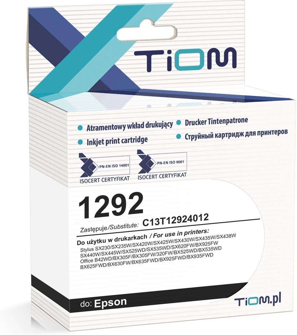 Tusz Tiom Do Epson 1292 C13T12924012 Błękitny (TIE1292C) do drukarki ...