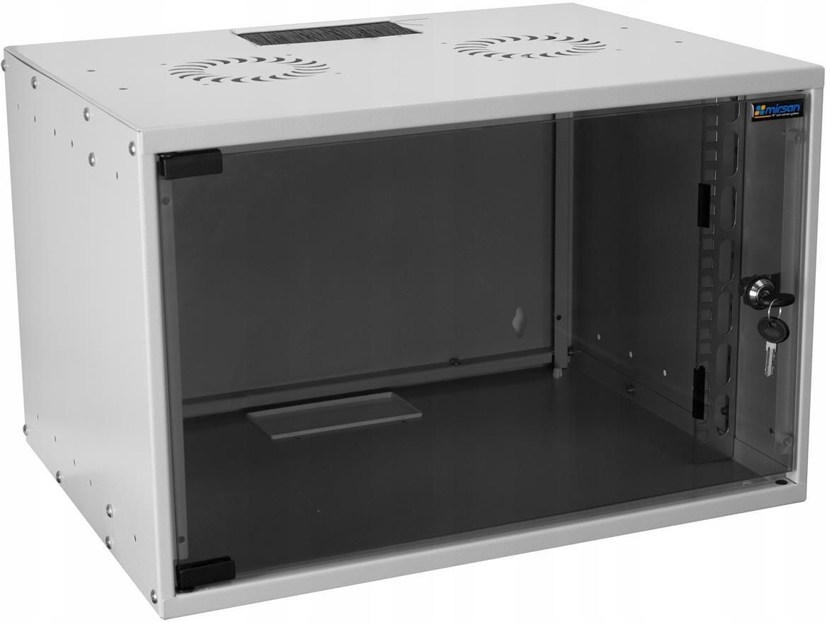 Mirsan Szafa Rack 19 7U 400Mm Szara Szklane Drzwi Flat Pack ...