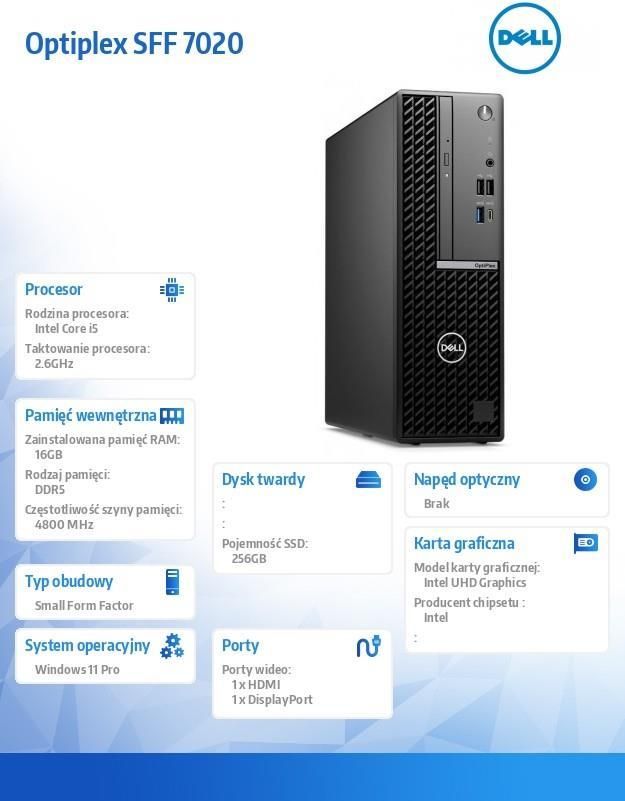 Dell Optiplex 7020 SFF (N014O7020SFFEMEA_VP) - Komputer stacjonarny ...