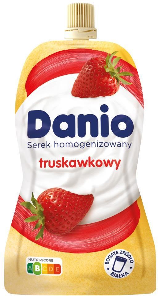 Danio Serek homogenizowany truskawkowy 120 g - Ceny i opinie - Ceneo.pl