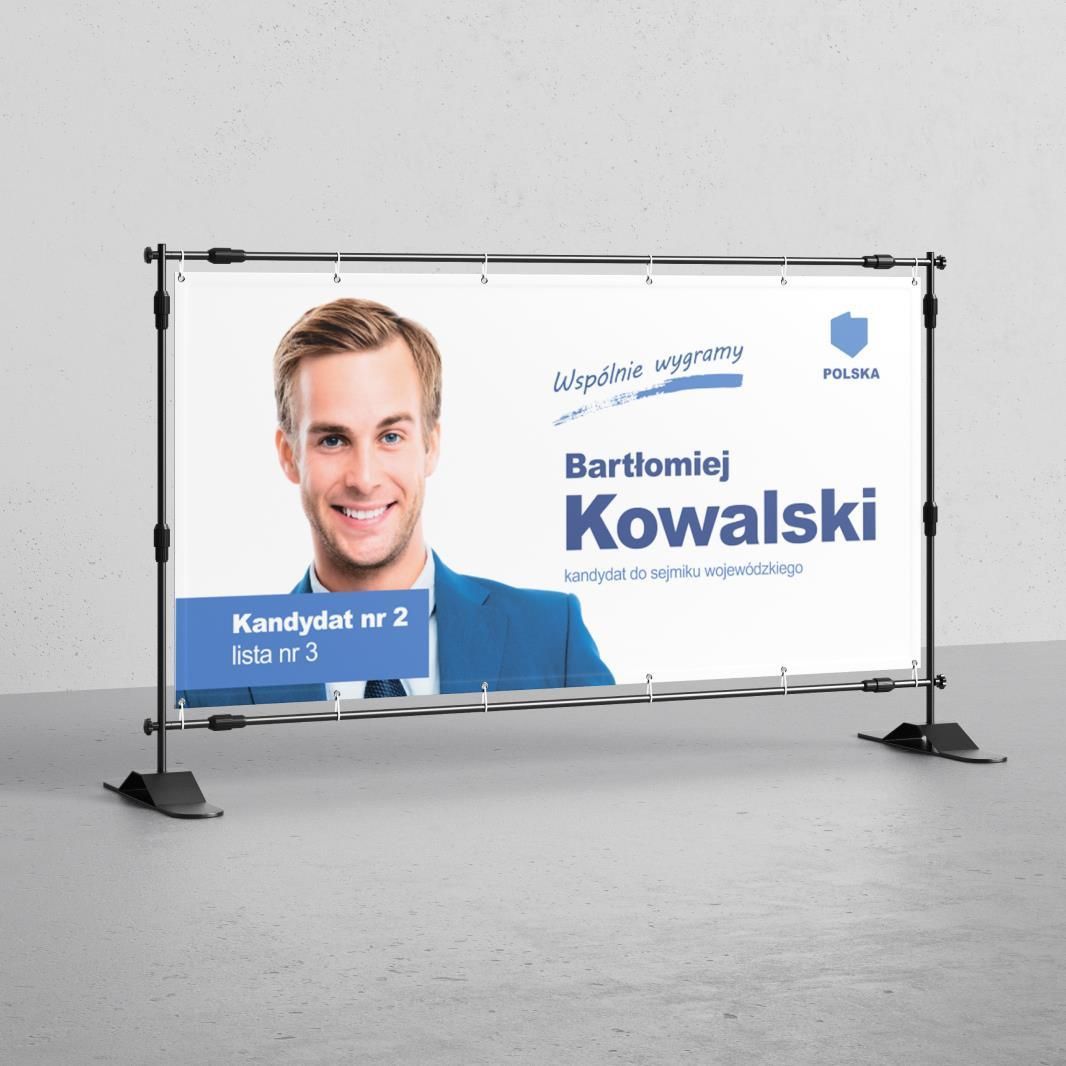 Chroma Banery Wyborcze 9 Szt. 3x1,25m Baner Powlekany 450G Kolor Jednostronnie (4/0) - Ceny i ...