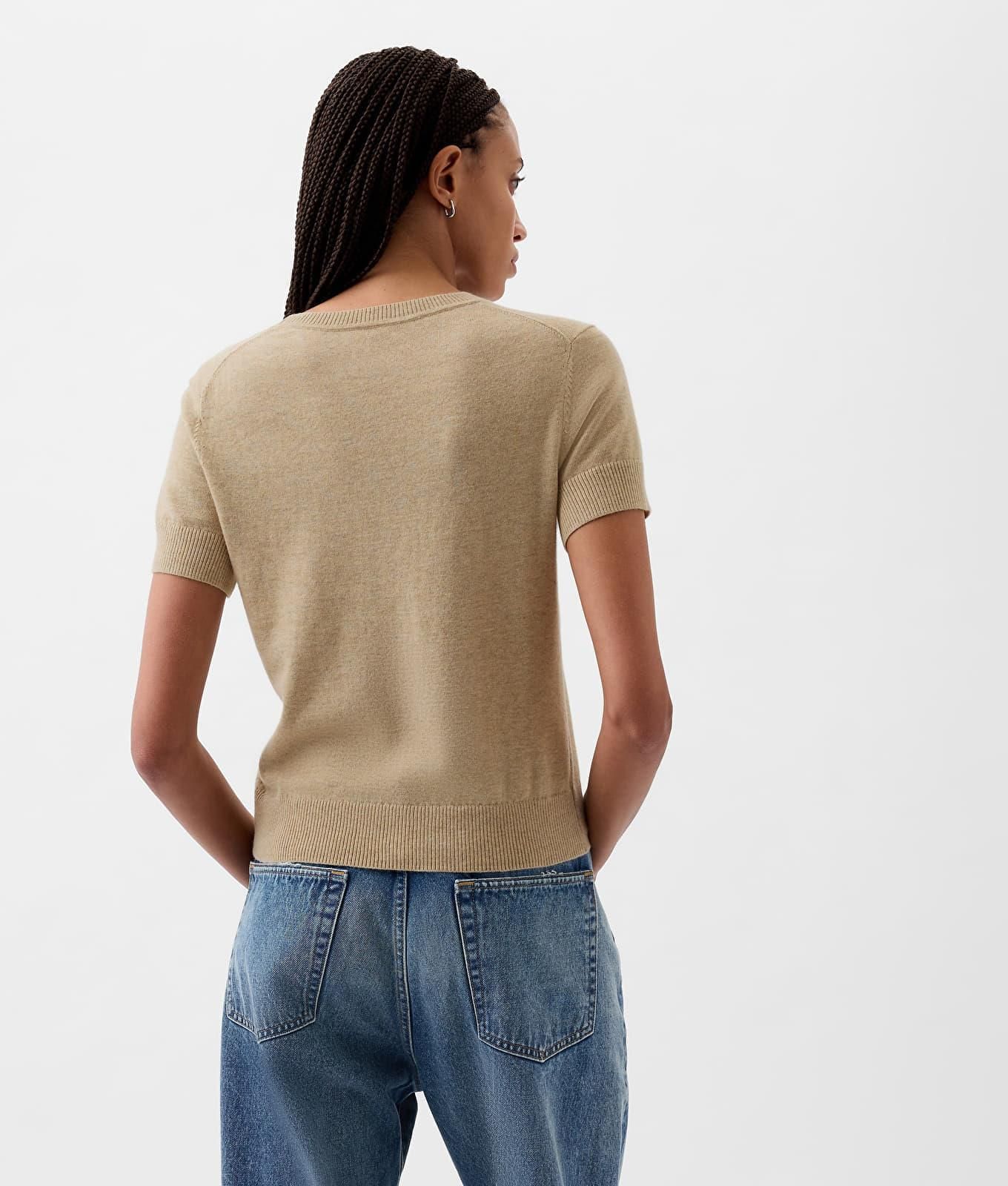 GAP Shortsleeve Cashsoft Baby Tee Iconic Khaki 308 - Ceny i opinie ...