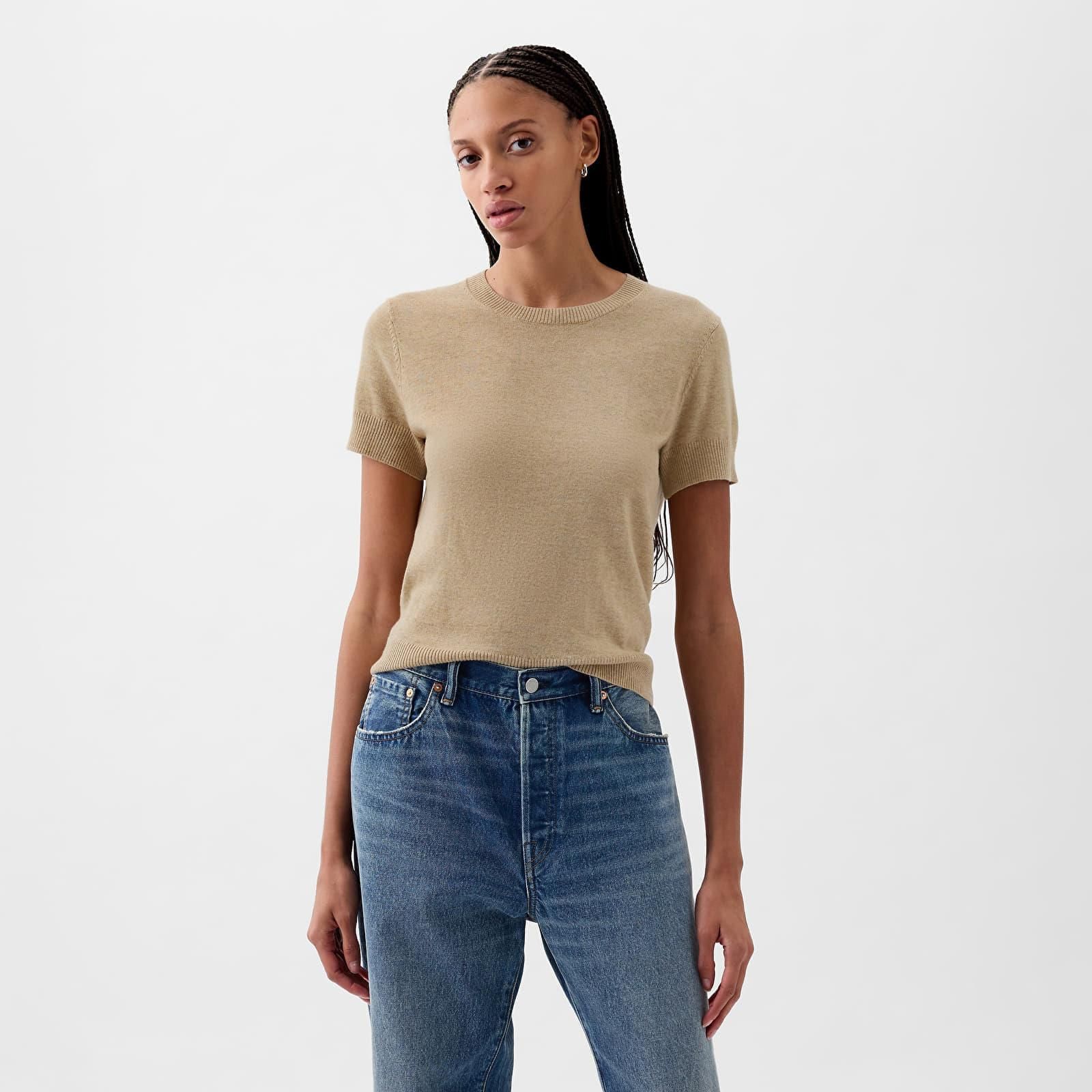 GAP Shortsleeve Cashsoft Baby Tee Iconic Khaki 308 - Ceny i opinie ...