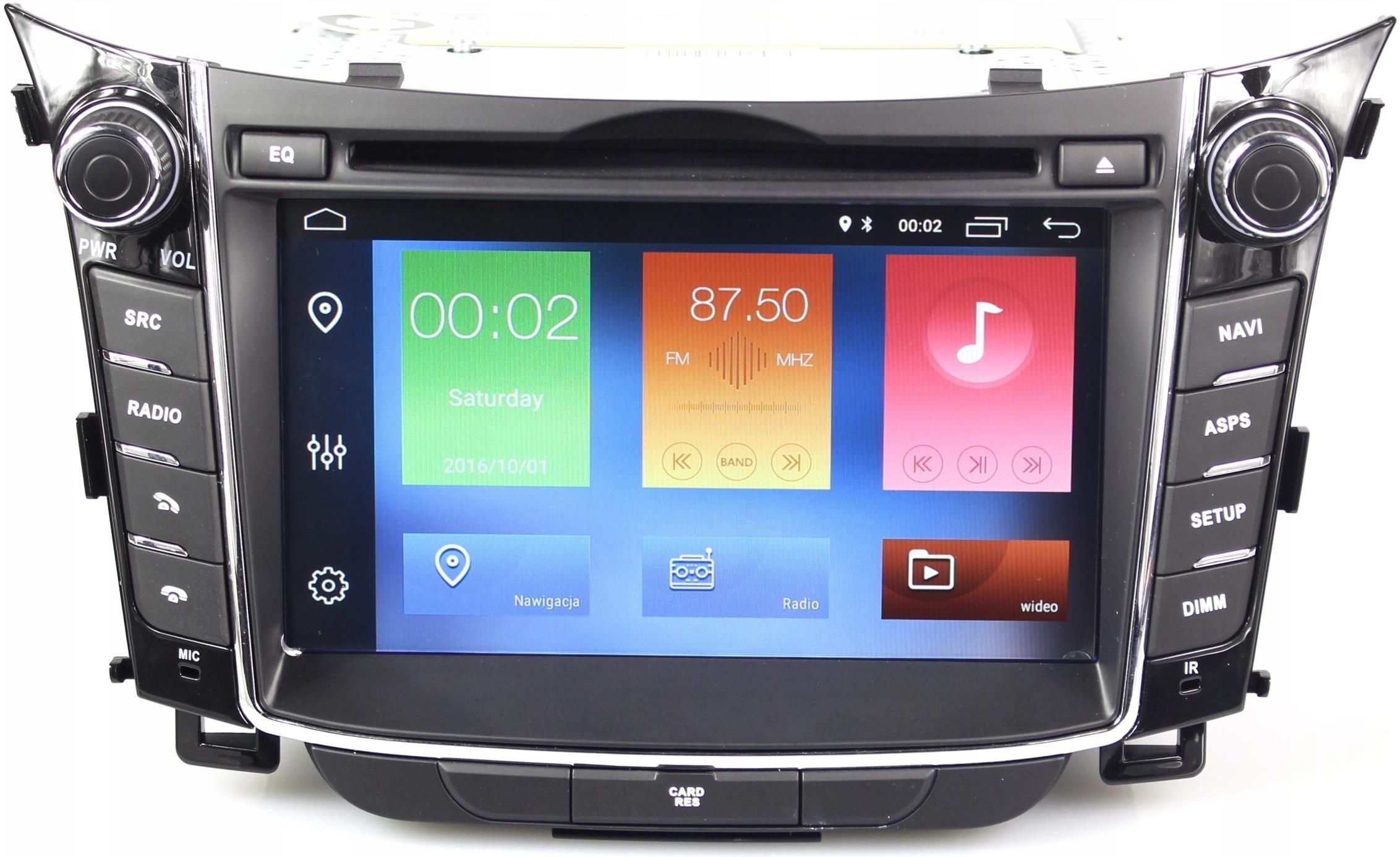 Radioodtwarzacz samochodowy Smart-Auto Radio Nawigacja Gps Hyundai I30 2011-2017 Z Cd Carplay ...
