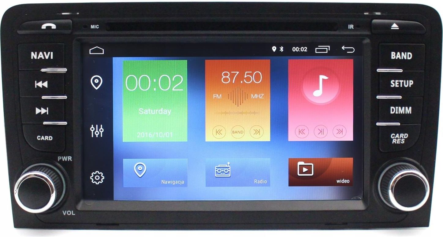 Radioodtwarzacz samochodowy Smart-Auto Radio Nawigacja Gps Audi A3 8P 2003-2012 (MAISUN464MTF963 ...
