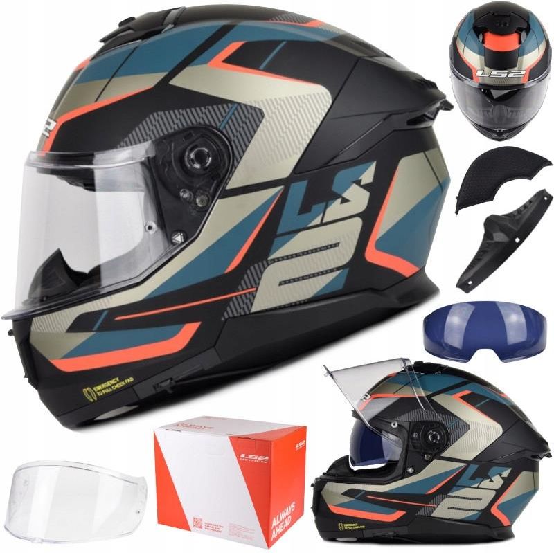 Kask motocyklowy Ls2 Ff808 Stream Ii Road M.Black Blue - Opinie i ceny ...