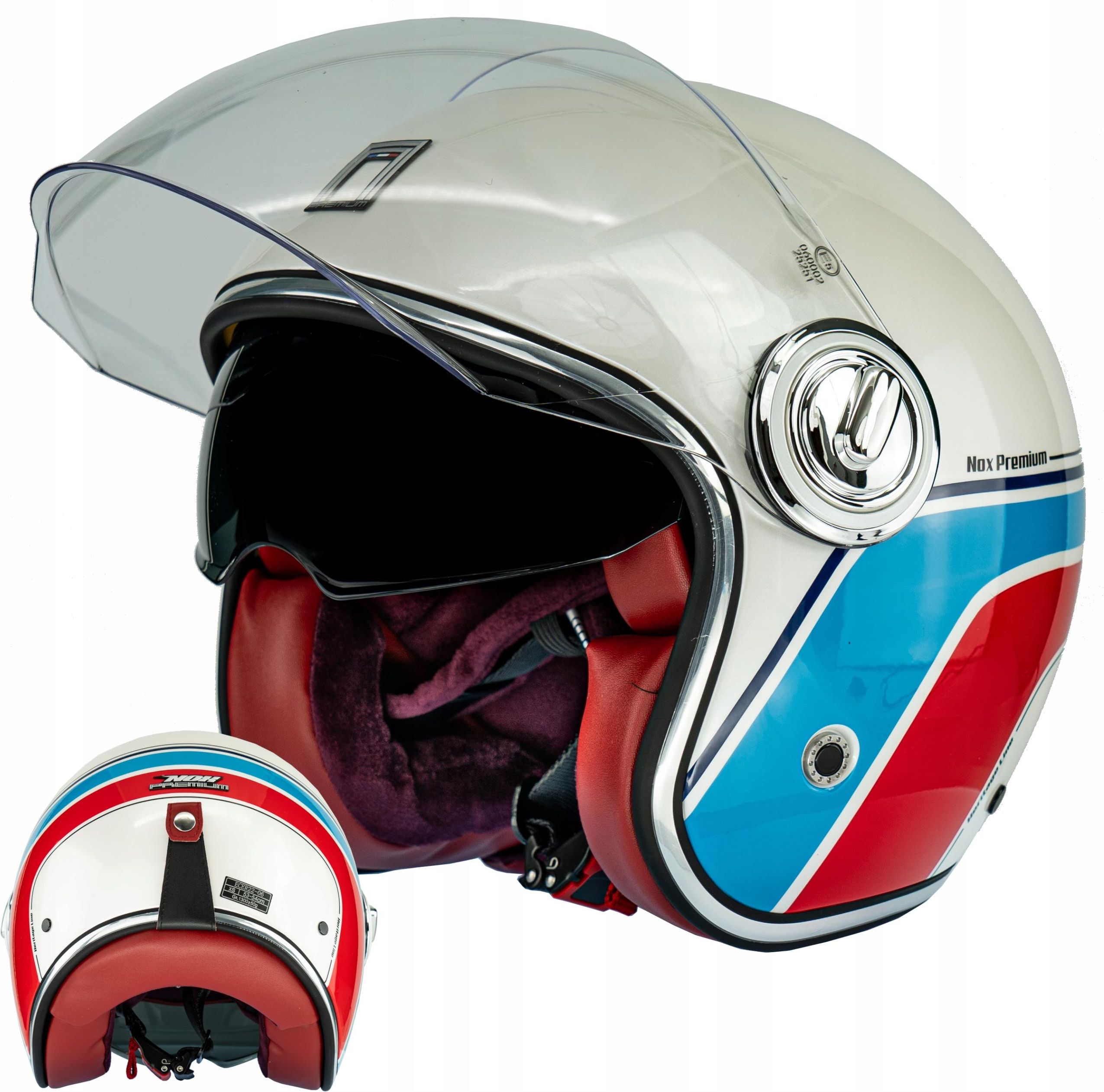 Kask motocyklowy Nox Neo-Retro Heritage Premium Szyba I Blenda - Opinie ...