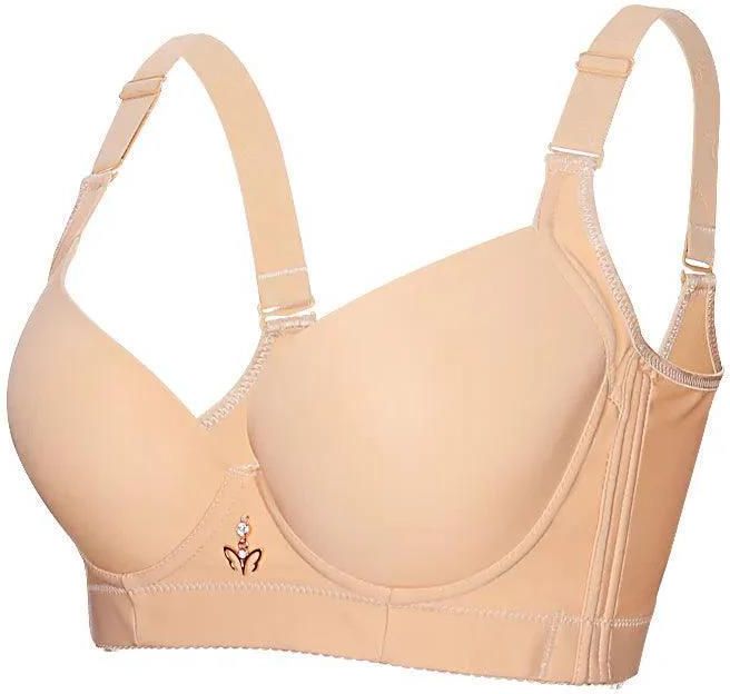 Biustonosz plus size z ozdobnym elementem - Beżowy 110E - Ceny i opinie ...