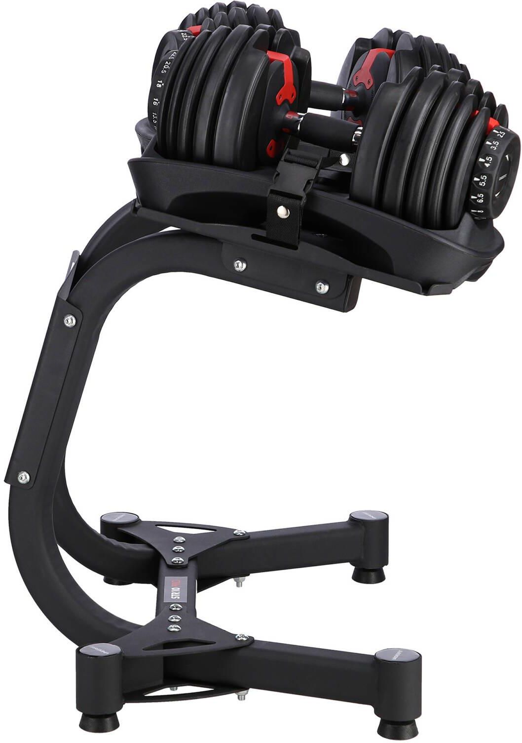 Zestaw hantli regulowanych systemowych 2 x 24 kg + stojak UNDERFIT ...