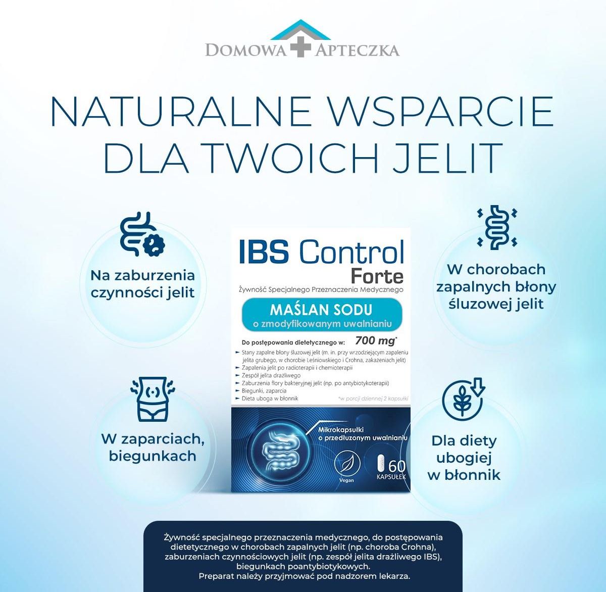 Preparat medycyny naturalnej Domowa Apteczka Ibs Control Forte 60Kaps ...