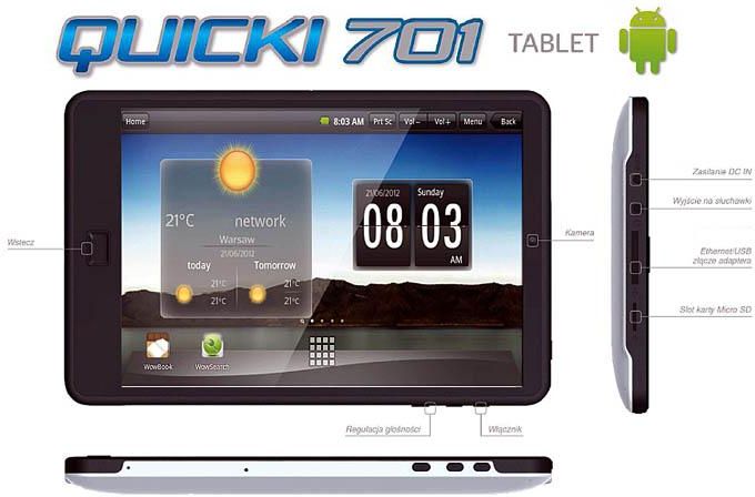 Tablet Apollo Quicki 701-W - Ceny i opinie na Ceneo.pl