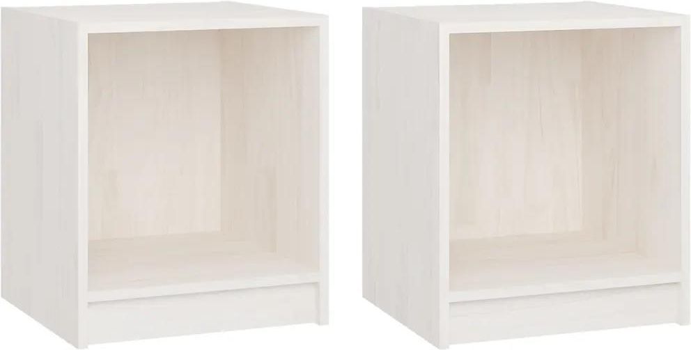 Zakito Europe Stolik Nocny Biały Z Litego Drewna Sosnowego, 35,5X33,5X41,5 Cm - Opinie i ...