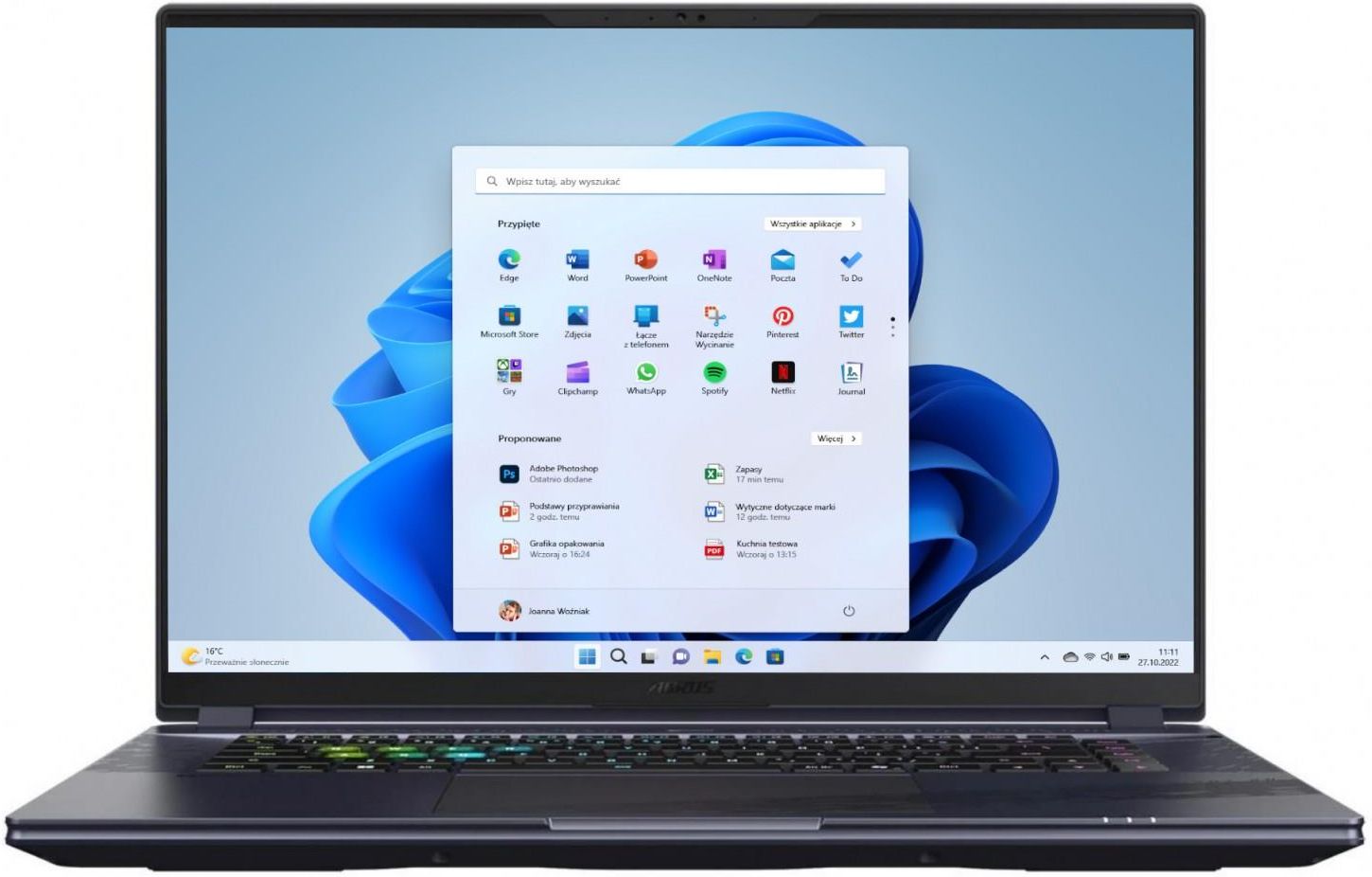 Laptop Gigabyte AORUS 16X 2024 16/i7/16GB/1TB + 500GB/Win11 ...