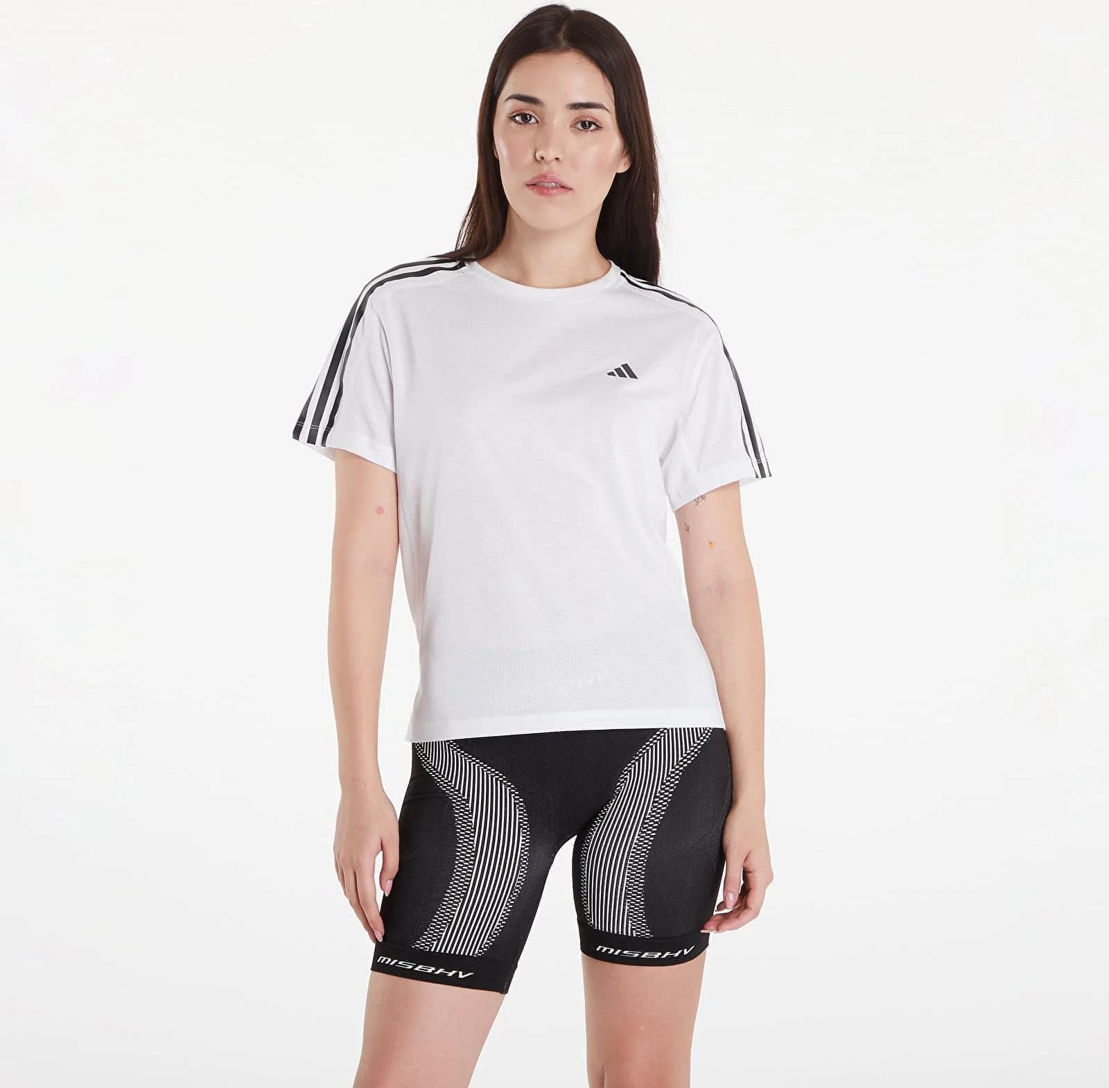 Adidas Own the Run 3-Stripes Short Sleeve Tee White - Ceny i opinie ...