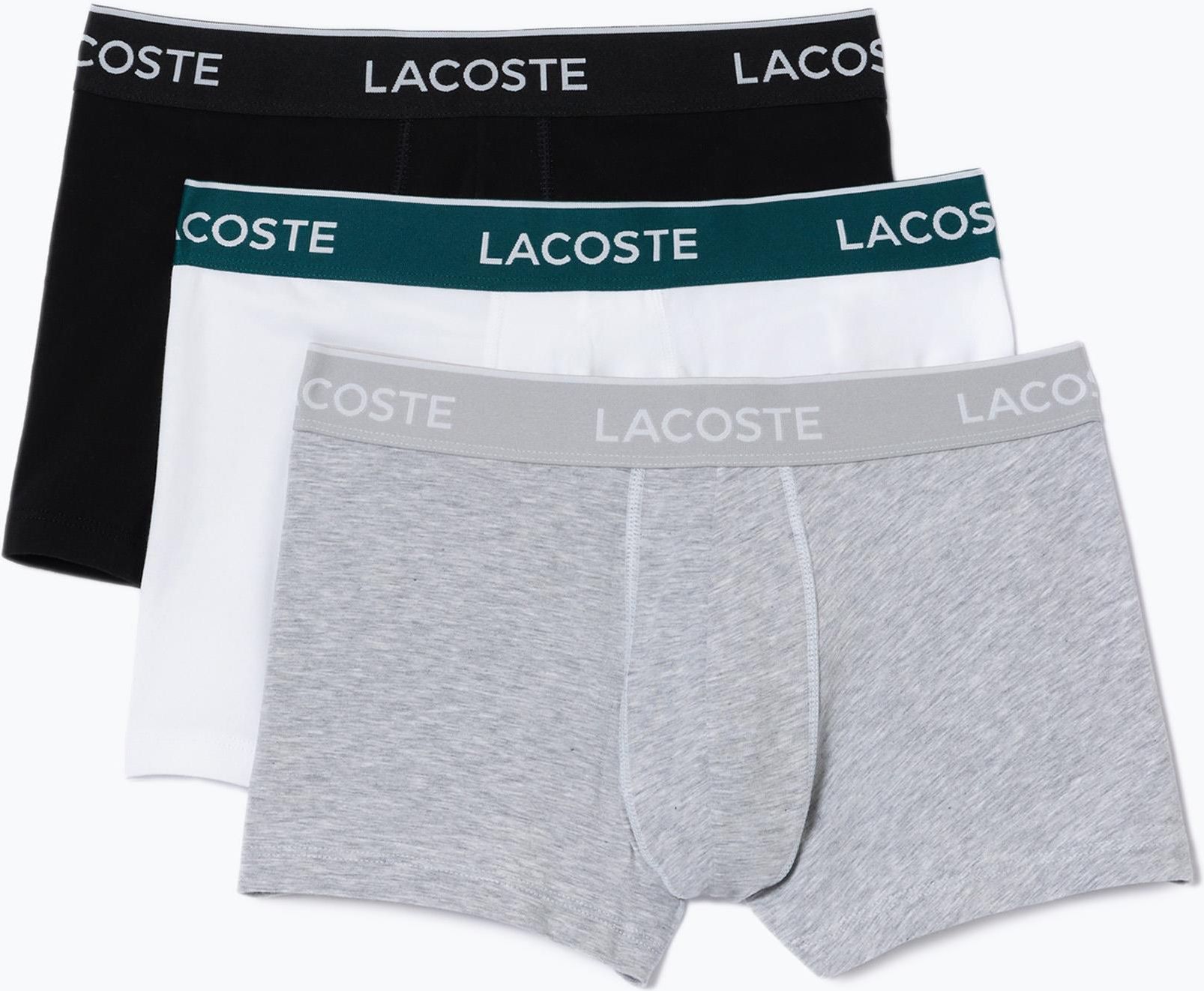 Bokserki Lacoste 5H3389 NUA 3 pary black/white/silver chine , WYSYŁKA W ...
