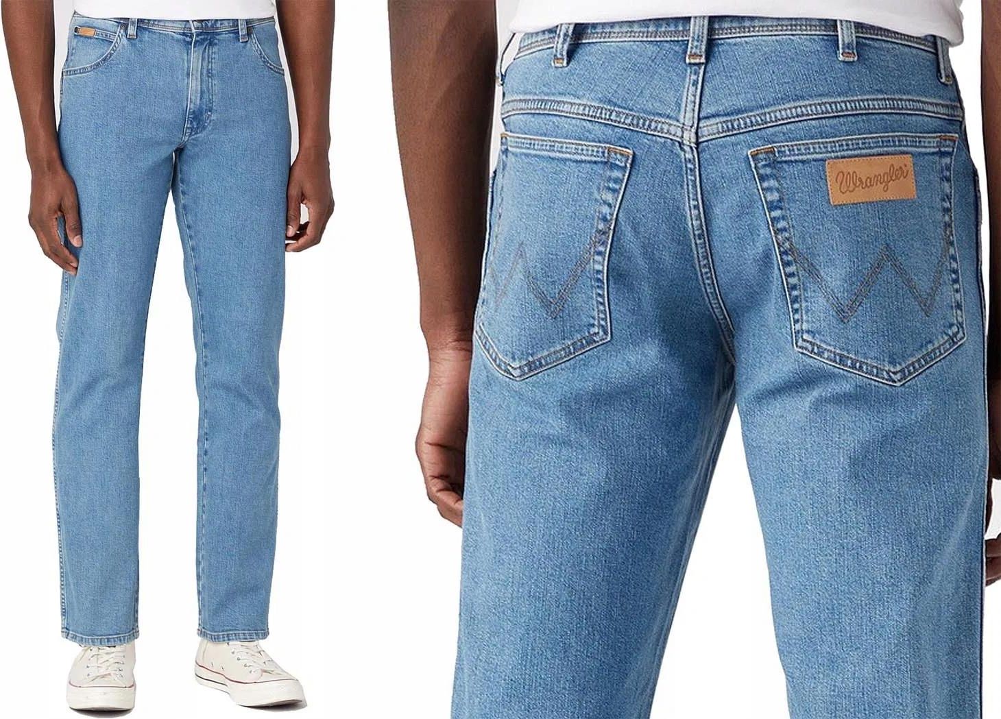 Wrangler Spodnie Texas straight jasne jeans proste W42 L34 - Ceny i ...